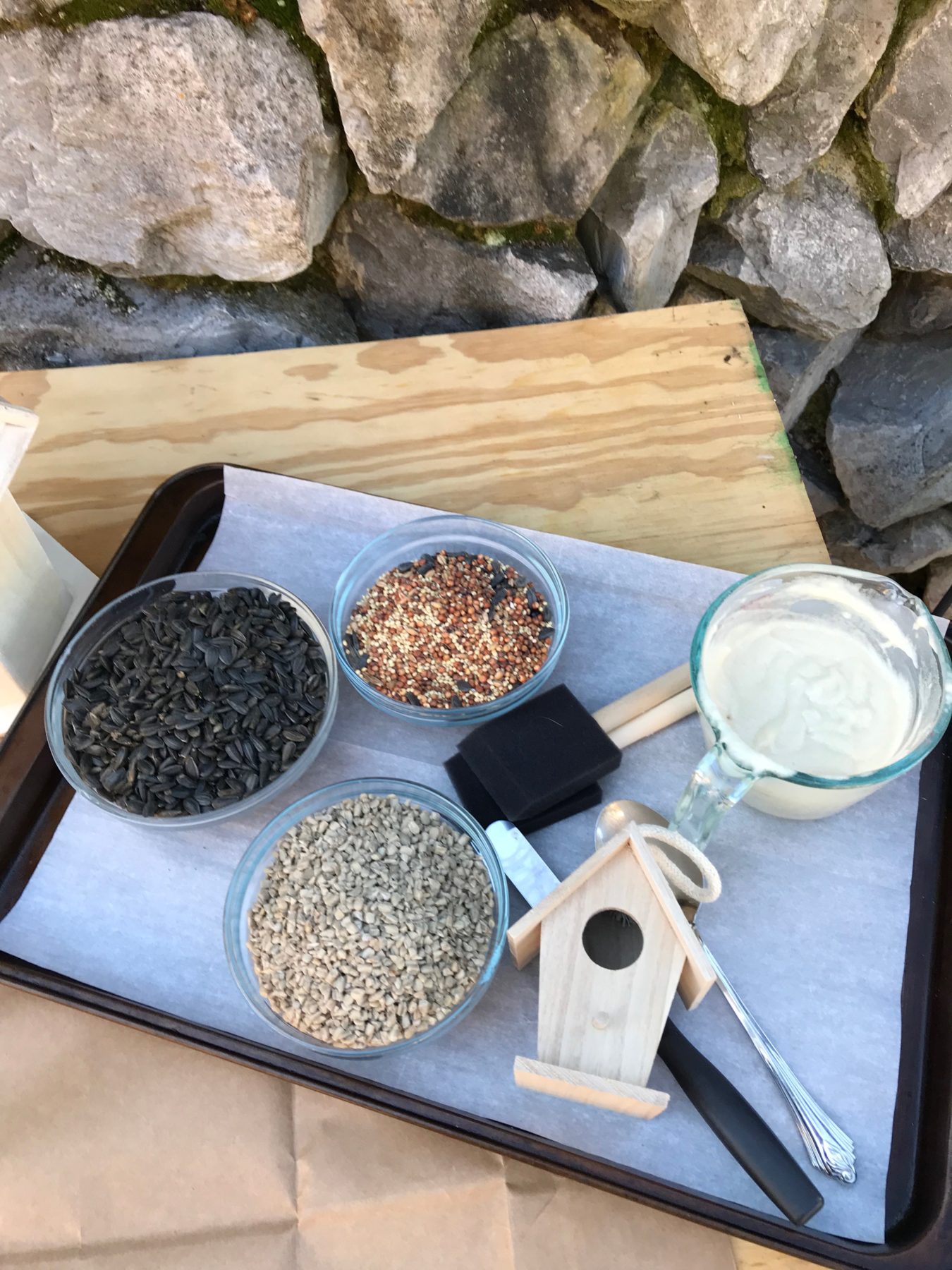 DIY Seed Covered Bird House Village - Liz Bushong