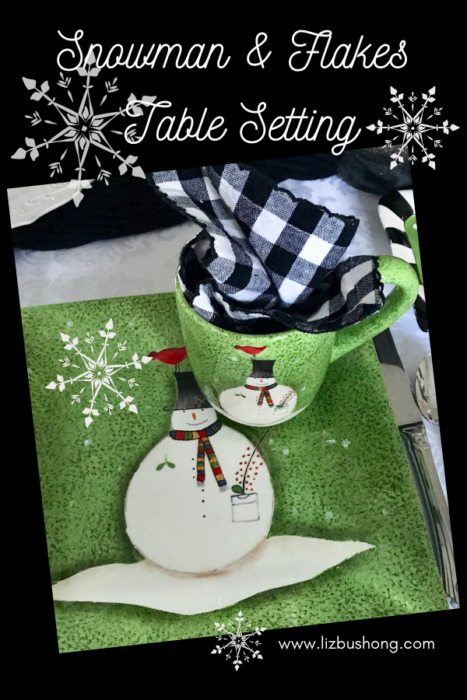Snowman & Snowflakes Table-scape Idea - Liz Bushong