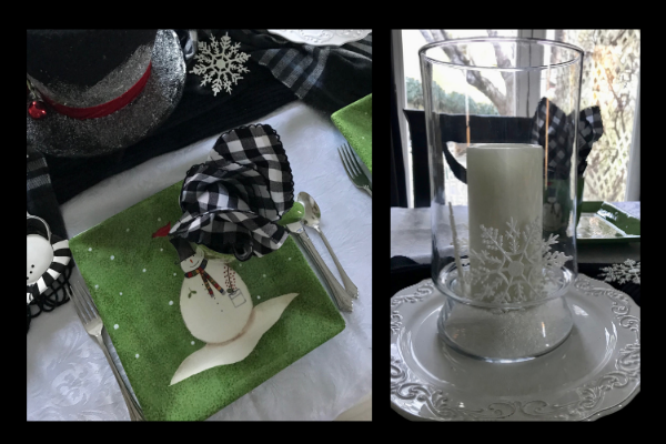 Snowman & Snowflakes Table-scape Idea - Liz Bushong