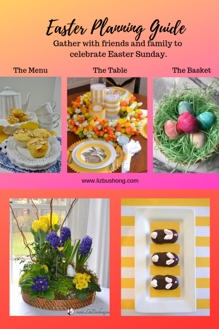 How to Host Easter Dinner with Easy Planning Guide, Free PDF - Liz Bushong