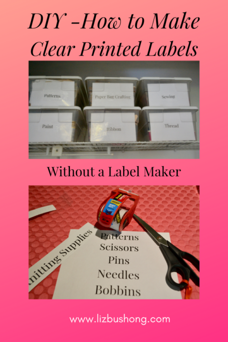 DIY How to Make Clear Packing Tape Labels - Liz Bushong