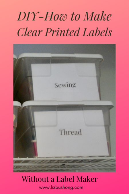 DIY How to Make Clear Packing Tape Labels - Liz Bushong