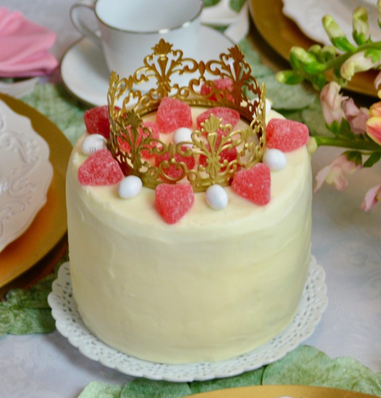 Vanilla Almond Cherry Crown Cake - Liz Bushong
