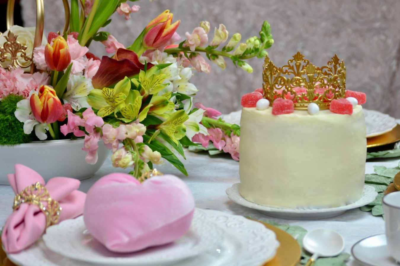 Vanilla Almond Cherry Crown Cake - Liz Bushong
