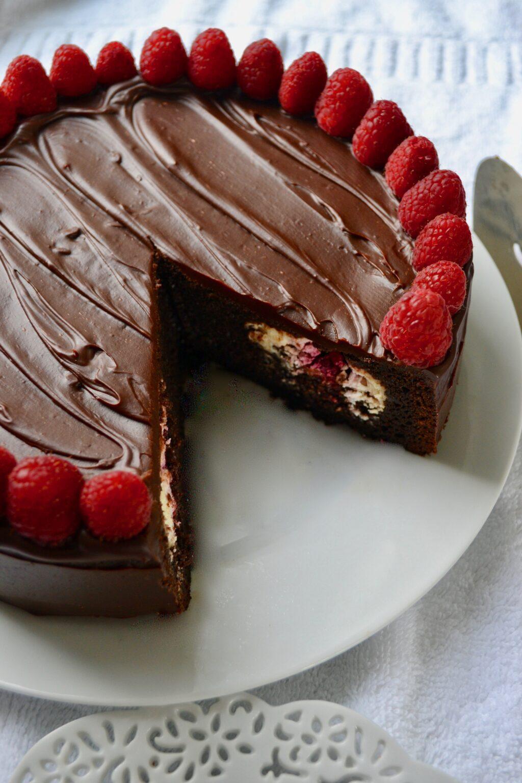 Chocolate Raspberry Truffle Cake - Liz Bushong