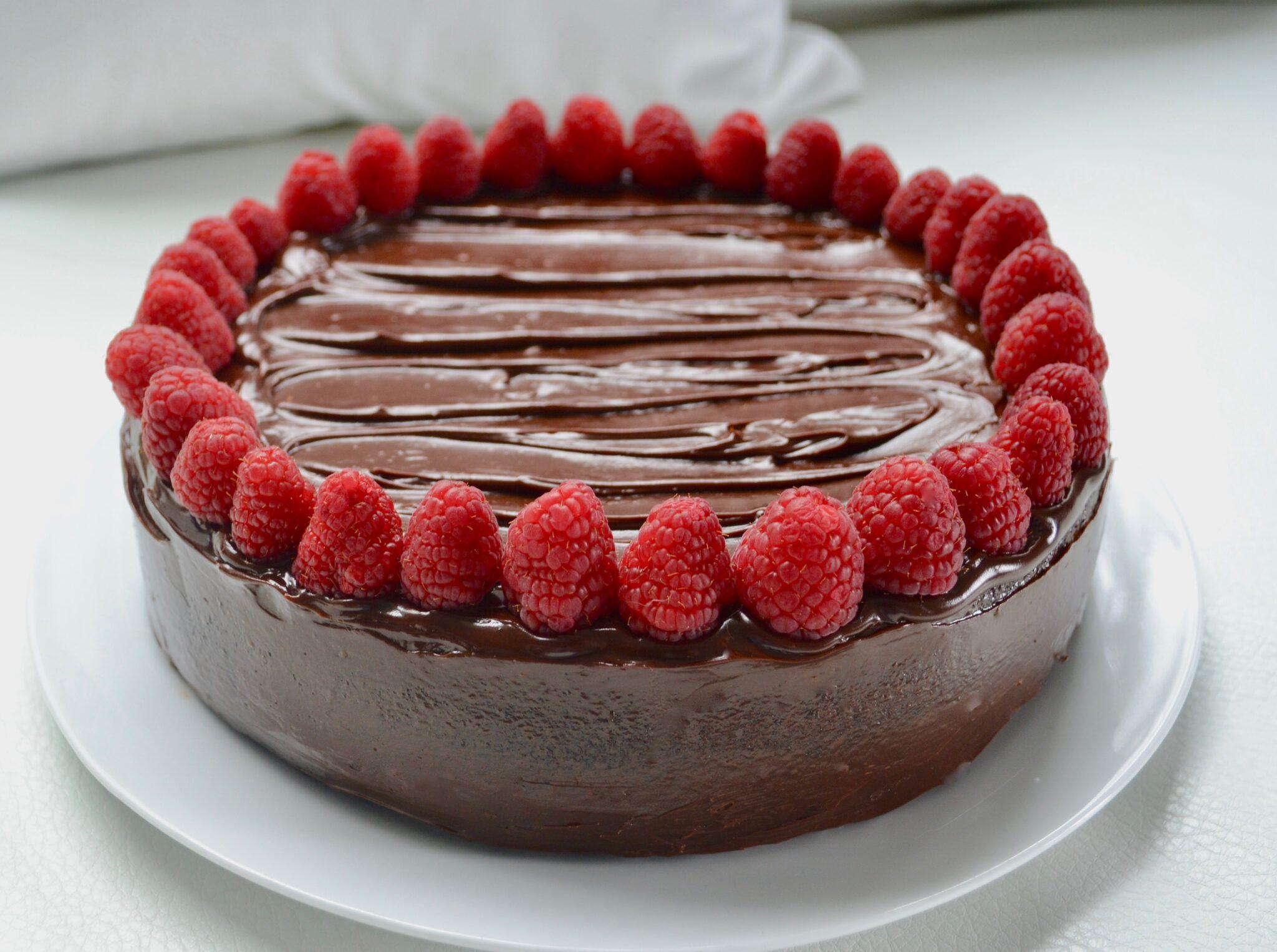 Chocolate Raspberry Truffle Cake - Liz Bushong