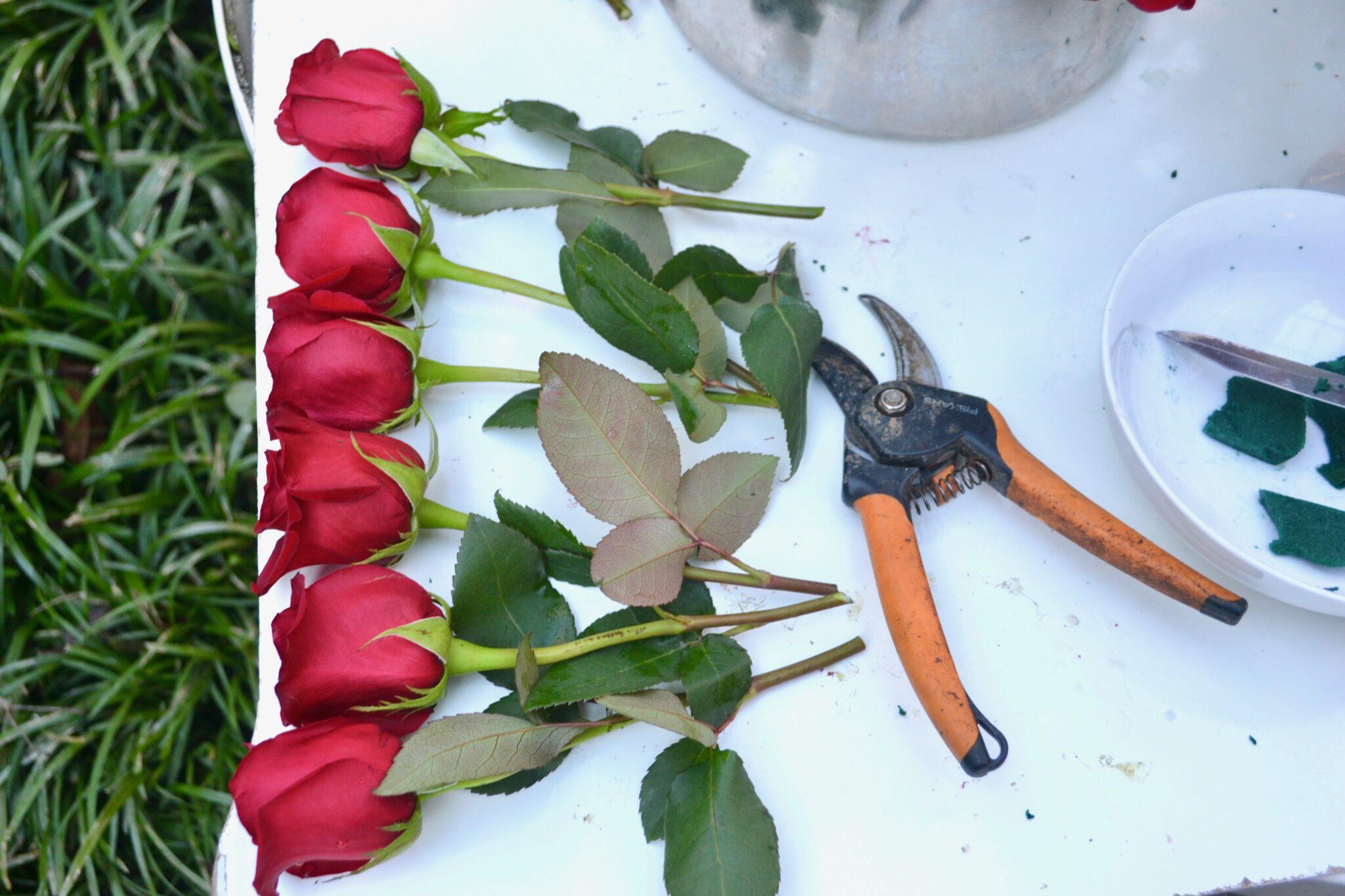 Rose Hypericum Berry Centerpiece DIY - Liz Bushong