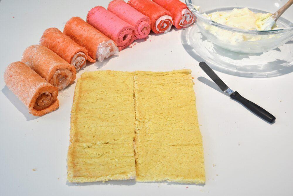 Swiss Almond Vertical Pink Stripe Cake - Liz Bushong